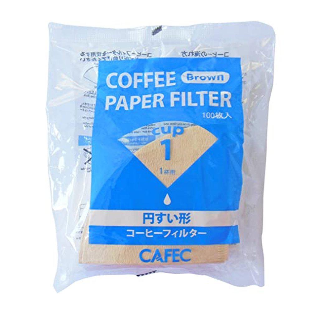 Cafec 1 Cup Brown Filter Paper 100 Pack – Cafec Australia